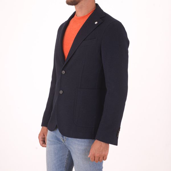 Cotton wool blend jacket | Manuel Ritz man Blue MANUEL RITZ 3532g2728233690