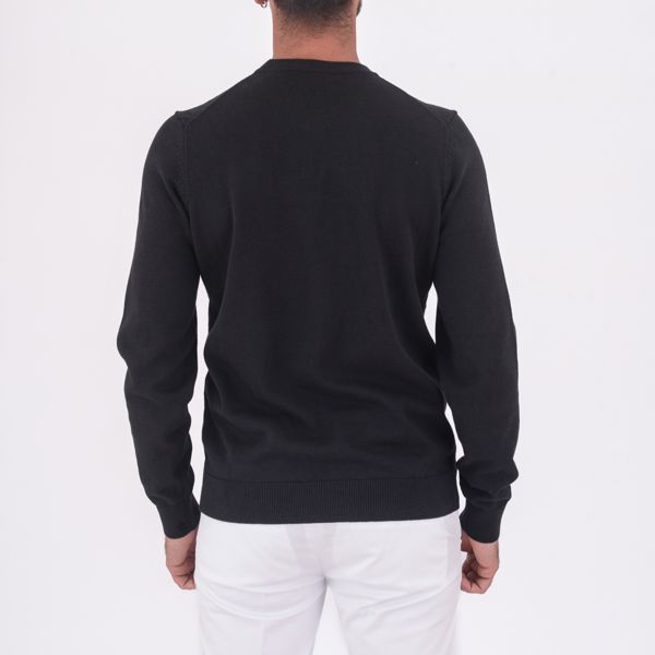 Organic Cotton Crewneck Sweater | Basic with Style HUGO MAN Black Hugo ...